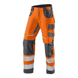 K&Uuml;BLER WORKWEAR Sommerhose REFLECTIQ PSA 2 warnorange/anthrazit Form 2407 Gr&ouml;&szlig;e 27K ; K&uuml;bler Workwear (2407 8343-3797-27K)