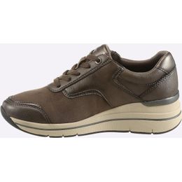 Jana Damen Sneaker, Gr. 41, braun, Synthetik, Textil, Schuhe