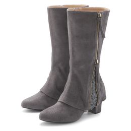 Lascana Damen Stiefel "Boots, Stiefelette", Gr. 36anthrazit, Obermaterial: 100% Textilmaterial. Decksohle: 100% Lederimitat. Futter: 100%