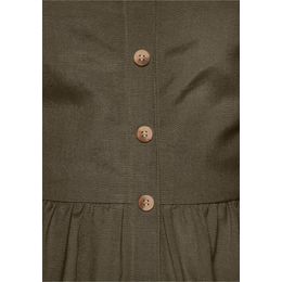 Lascana Sommer-Kleid, Gr&uuml;n, Gr. 44, Damen, Strandkleider, Material: Viskose, Baumwolle, Leinen