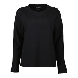 Blue Seven Damen Langarmshirt "Langarmshirt mit U-Boot Ausschnitt"9990, schwarz, Gr. 44, 95% Baumwolle, 5% Elasthan, Shirts