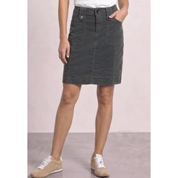 Street One Damen Minirockgravel grau, Gr. 42, unifarben, Web, 98% Baumwolle, 2% Elasthan, R&ouml;cke, in Cord-Optik