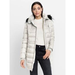 Heine Damen Steppjacke, Natur, Gr. 46, Winterjacken, Material: Polyamid. F&uuml;llung: Polyester. Fellimitat: Polyacryl