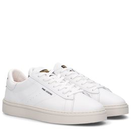 PME-Legend PME LEGEND Herren Sneaker "RIVET", Gr. 44wei&szlig;, Leder, Schuhe, Schn&uuml;rschuh, Halbschuh, Freizeitsneaker mit Label