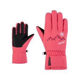Ziener M&auml;dchen Skihandschuhe "LAILLA-Z AQUASHIELD M&Auml;DCHEN"pink lilly, Gr. 5,5, Kunstfaser, Handschuhe, wasserdicht, winddicht, atmungsaktiv, warm,