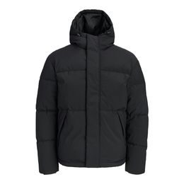 Jack & Jones JACK & JONES Herren Steppjacke "JJESOHO PUFFER HOOD AW26 SN", schwarz, Gr. XS, unifarben, Web, Obermaterial: 100% Polyester, Jacken, Kunstfaser,