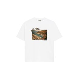 Prohibited T-Shirt 'Courtside' Damen Gr&ouml;&szlig;e L braun / oliv / schwarz / wei&szlig;