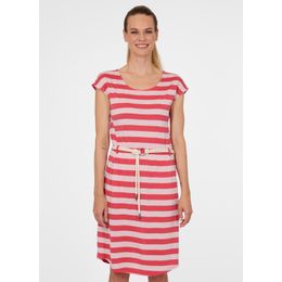 Ragwear Damen Minikleid "LILITHE STRIPES"coral, Gr. XXL, gestreift, Jersey, Obermaterial: 50% Polyester, 50% Viskose, Kleider, aus Polyester und