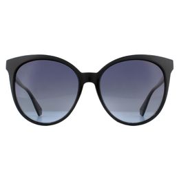 Polaroid Cat Eye Womens Schwarz Grau Gradient Polarisierte Sonnenbrille