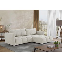 Ecksofa, B:260cm H:87cm T:187cmbeige, exxpo - SOFA FASHION, Wohnzimmer, Sofas, "Livonia, B/T: 260/187, modern & praktisch f&uuml;r kleine R&auml;ume", Mit