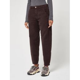Gang Damen Stoffhose "94VIA"chocolate plum, Gr. 26, unifarben, 98% Baumwolle, 2% Elasthan, Hosen, im 5-Pocket-Style
