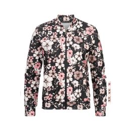 CLOUD 5IVE Damen Klassische Bluse "CLOUD 5IVE Blouson with All-Over Flower Print"schwarz, Gr. L, 95% Polyester, 5% Elasthan, Blusen