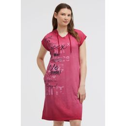 SOCCX Damen Sommerkleid, pink, Gr. XS, Web, Material: 100% Baumwolle, Kleider, mit Taschen