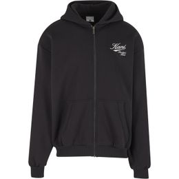 Karl Kani Herren Neopren-Hoodie "Karl Kani Cursive Varsity Oversized Zip Hoodie"schwarz, Gr. L, mehrfarbig, 65% Baumwolle, 35% Polyester, Pullover