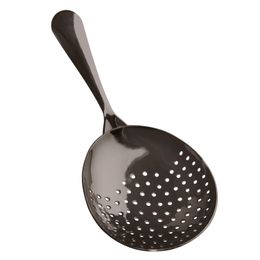 ich-zapfe Julep Sieb, Julip Strainer - Edelstahl 304 - Gunmetal Black - Ergonomisches Barsieb