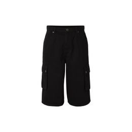 Urban Classics Herren Cargoshorts "Urban Classics Washed Workwear Cargo Shorts"schwarz, Gr. 31, unifarben, 100% Baumwolle, Hosen