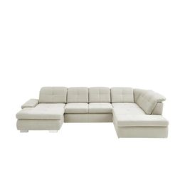 Kollektion Kraft Wohnlandschaft aus Mikrofaser Affair wei&szlig; Ma&szlig;e (cm): B: 371 H: 100 T: 260.0 &raquo; M&ouml;bel Kraft
