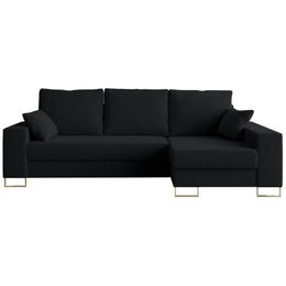 Ecksofa mit Schlaffunktion Dorain schwarz Ma&szlig;e (cm): B: 242 H: 85 Sofas > Sofas nach Material > Stoffsofas &raquo; Sofa DE