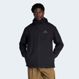 adidas terrex Herren Outdoorjacke "MT 2L RAIN J", schwarz, Gr. M, Obermaterial: 100% Polyester, Jacken
