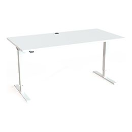 STIER Elektrisch h&ouml;henverstellbarer Schreibtisch 501-20 160 x 80 cm Wei&szlig; (907747)