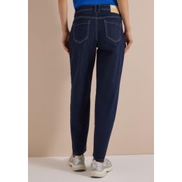 Cecil Damen Loose-fit-Jeansrinsed wash, Gr. 31, unifarben, Jeans, 77% Baumwolle, 20% Polyester, 3% Elasthan, Jeans, High Waist
