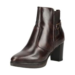 Nero Giardini Damen Stiefelette "Nero Giardini Stiefelette Leder/Textil", Gr. 35cafe, Leder, Textil, Schuhe