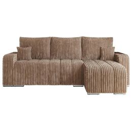 Ecksofa mit Schlaffunktion Kirasso braun Ma&szlig;e (cm): B: 245 H: 86 Sofas > Sofas nach Material > Stoffsofas &raquo; Sofa DE