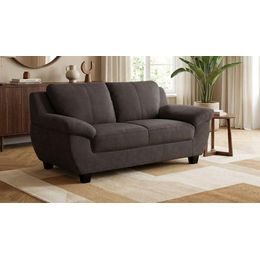 2-Sitzer OTTO HOME, B:161cm H:80cm T:91cmbraun, 100% Polyester, Sofas, "Sillkeborg 161 cm, formsch&ouml;nes Sofa mit dunklen F&uuml;&szlig;en", aus
