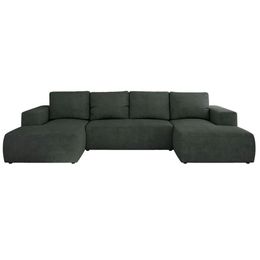 Wohnlandschaft mit Schlaffunktion Trentino grau Ma&szlig;e (cm): B: 334 H: 91 Sofas > Sofas nach Material > Stoffsofas &raquo; Sofa DE