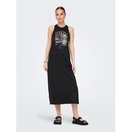 Only Damen Jerseykleid "ONLLUCY LIFE S/L DRIVE DRESS BOX JRS"schwarz print:venezia, Gr. M, bedruckt, Jersey, Obermaterial: 100% Baumwolle, Kleider,