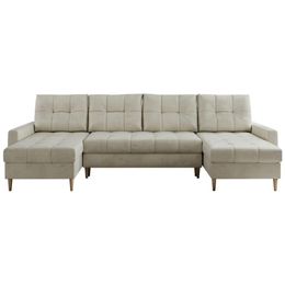 Wohnlandschaft mit Schlaffunktion Astra beige Ma&szlig;e (cm): B: 290 H: 75 Sofas > Sofas nach Material > Stoffsofas &raquo; Sofa DE