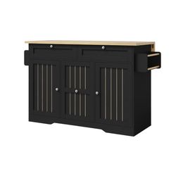 M&ouml;bel Kraft K&uuml;cheninsel schwarz Ma&szlig;e (cm): B: 120 H: 92 &raquo; M&ouml;bel Kraft