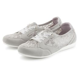 Vivance Damen Sneaker "Freizeitschuh, Halbschuh, Ballerina, Slip-On-Sneaker", Gr. 41hellgrau, Obermaterial: 70% Textilmaterial, 30% Lederimitat.