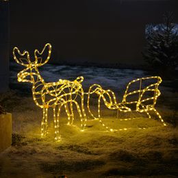 LED-Deko "Rentier mit Schlitten"