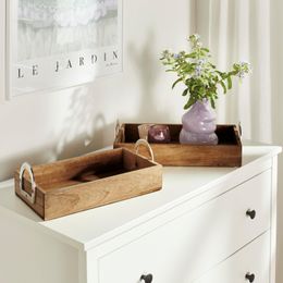 Serviertablett "Mangoholz", 2er Set