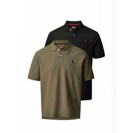 MCS Herren Kurzarmhemd "MCS Polo shirt MCHurst", braun, Gr. M, Obermaterial: 100% Baumwolle, Hemden