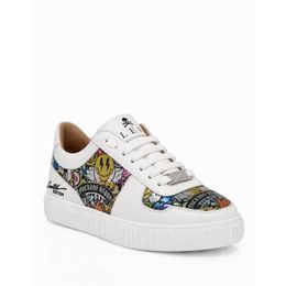 Philipp Plein Herren Sneaker "Smile", Gr. 3701, wei&szlig;, Schuhe