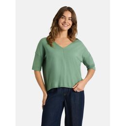LIEBLINGSST&Uuml;CK LIEBLINGSST&Uuml;CK Damen Kurzarmpullover "AmihanL"518, garden gr&uuml;n, Gr. 44, Obermaterial: 72% Viskose, 28% Polyester, Pullover, aus Viskose