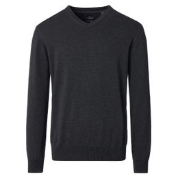 Casamoda Herren Strickpullover "Casamoda Pullover uni"anthrazit, Gr. XXL, 100% Baumwolle, Pullover