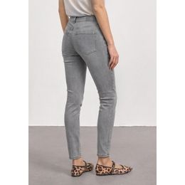 Street One Damen Comfort-fit-Jeanslight grau random washed, Gr. 32, unifarben, Jeans, 63% Baumwolle, 25% Polyester, 10% Viskose, 2% Elasthan, Jeans,