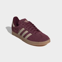 Herren Sneaker "GAZELLE", adidas originals, Gr. 38maroon, khaki three, gum4, Leder, Synthetik, Schuhe
