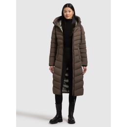 Khujo Damen Steppmantel "INGRAM5"dull gr&uuml;n, Gr. S, unifarben, 100% Polyester, M&auml;ntel