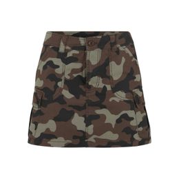 Karl Kani Damen Minirock "Karl Kani Signature Camo Cargo Skirt", gr&uuml;n, Gr. XL, 100% Baumwolle, R&ouml;cke