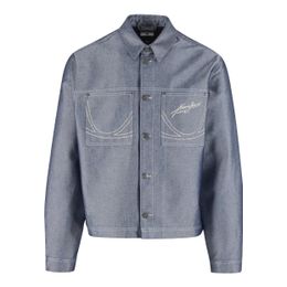 Karl Kani Herren Jeansjacke "Karl Kani Kani Jeans Cropped Silver Denim Jacket"silber, Gr. S, mehrfarbig, 100% Baumwolle, Jacken