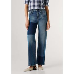 Pepe Jeans Damen Straight-Jeans "trousers STRAIGHT JEANS UHW LEXA MID DARK"13oz blau comfort stretch, Gr. 29, 99% Baumwolle, 1% Elasthan, Jeans