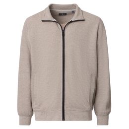 Casamoda Herren Sweatjacke "Casamoda Sweatjacke uni", beige, Gr. L, 90% Baumwolle, 10% Polyester, Sweatjacken