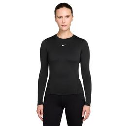 Nike One Dri-Fit Fitted Top Long Sleeve Bekleidung Damen schwarz