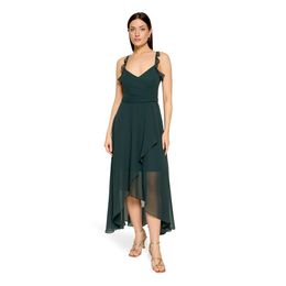 Vera Mont Damen Abendkleid "Damen mit Volant"dusty slate, Gr. 34, Chiffon, Obermaterial: 100% Polyester. Futter: 100% Polyester, Kleider,