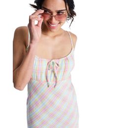 Roxy Damen Tr&auml;gerkleid "Limitless Mini"coconut milk plaid swell, Gr. M, Obermaterial: 70% Baumwolle, 30% Viskose., Kleider