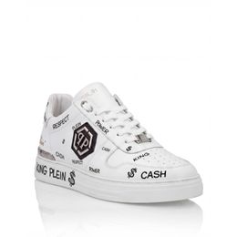 Philipp Plein Herren Sneaker "Low-Top-Sneaker", Gr. 4101, wei&szlig;, Schuhe